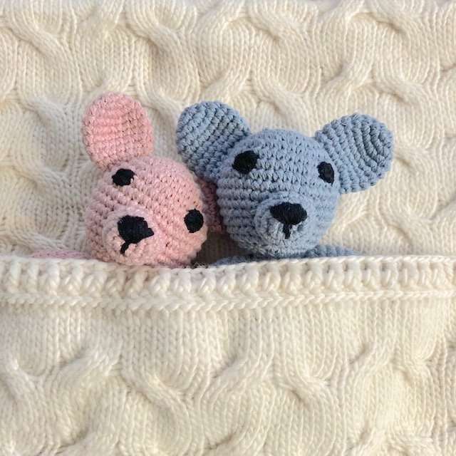 beer Sam knuffel babyroze - biologisch katoen - handgehaakt in Nepal ...